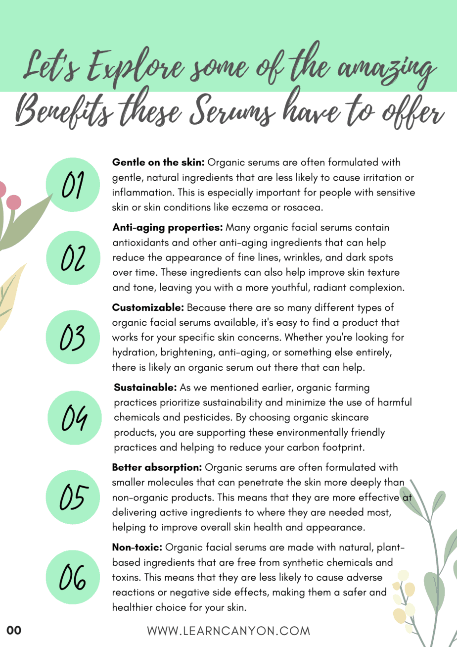 Organic Facial Serum Ebook | Learn Canyon